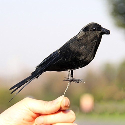 False Crow Standing/flying Home Garden Decoration Halloween Ornament ...