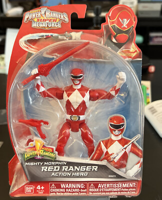 Power Rangers Super Megaforce Mighty Morphin Red Ranger Action Hero NIP ...