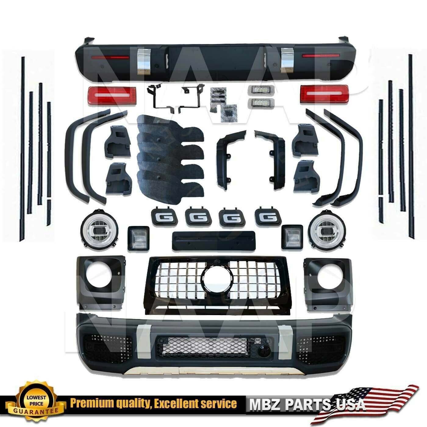 2020 Style G63 Body Kit Full Conversion Bumper Facelift Upgrade G550 ...
