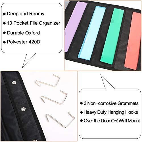 20 Pockets Premium Hanging File Folders Organizer/Wall Mount Storage ...