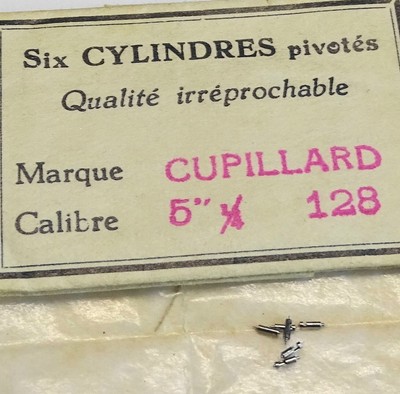 LOT CYLINDRES PIVOTÉS POUR MONTRE CUPILLARD 5" 128 | eBay