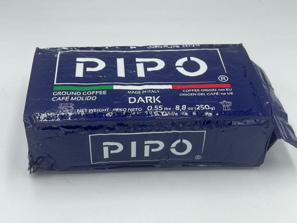 PIPO Cafe Espresso Ground Coffee Italian Coffee DARK Made in Italy 8.8 ...