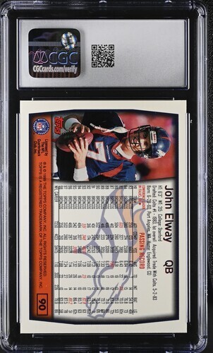 FOOTBALL NFL 1999 Topps - John Elway #90 DENVER BRONCOS - CGC 10 | eBay