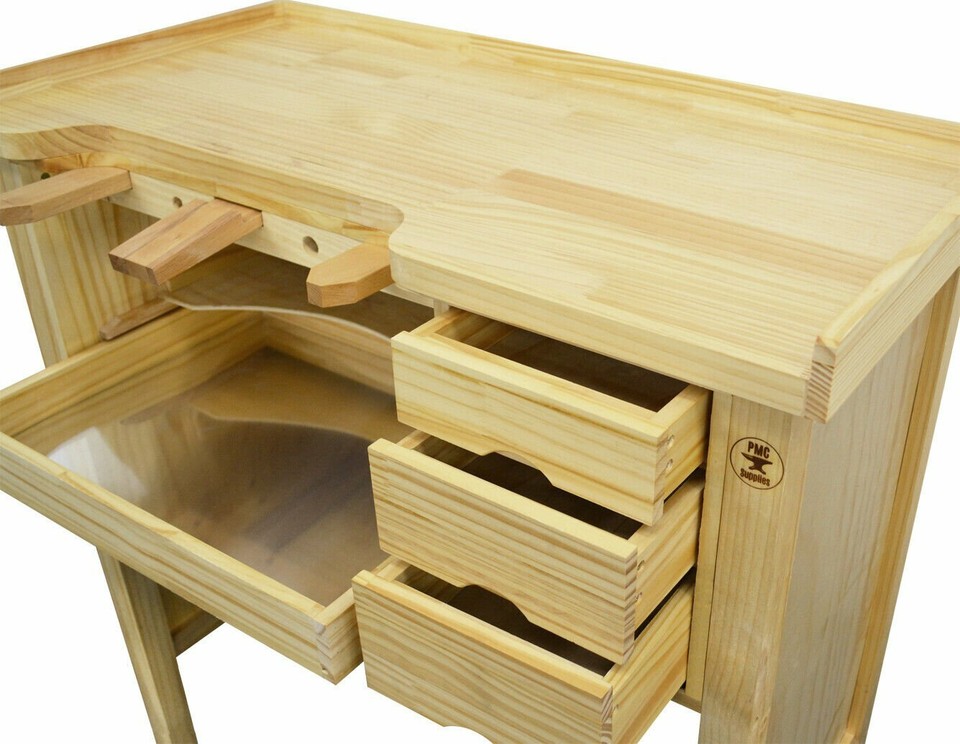 Jewelry Bench Solid Wood Workbench with Drawers Jewelers Bench Arts and ...