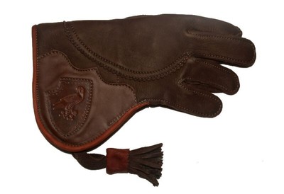 Short Falconry Right Hand Glove Two Layers Brown Elk XLarge | eBay UK