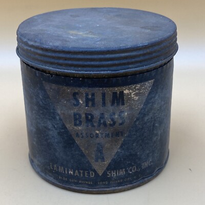 Vintage Canister Shim Brass Assortment A Laminated Shim Co. Made in USA ...