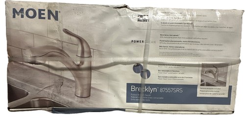 NEW MOEN Brecklyn Single-Handle Pull-Out Sprayer Kitchen Faucet with ...