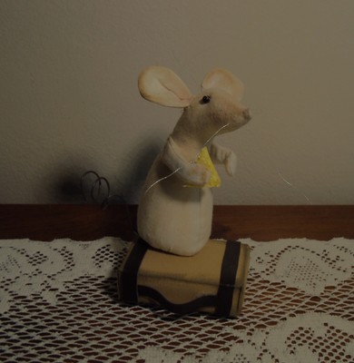 primitive farmhouse folk art country handmade artist mouse doll ooak ...