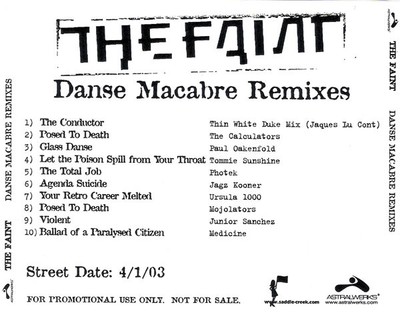 The Faint - Danse Macabre Remixes (CD, Promo) (Very Good Plus (VG+ ...