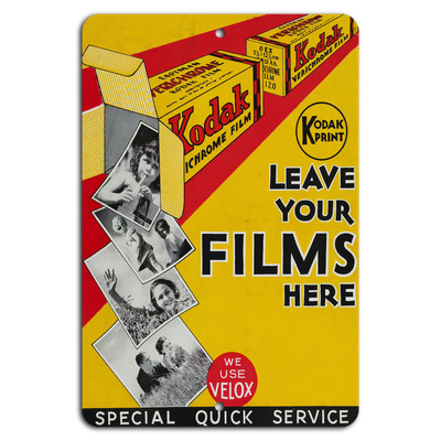 Vintage Kodak Metal Sign: Quick Service Film Drop-Off | eBay