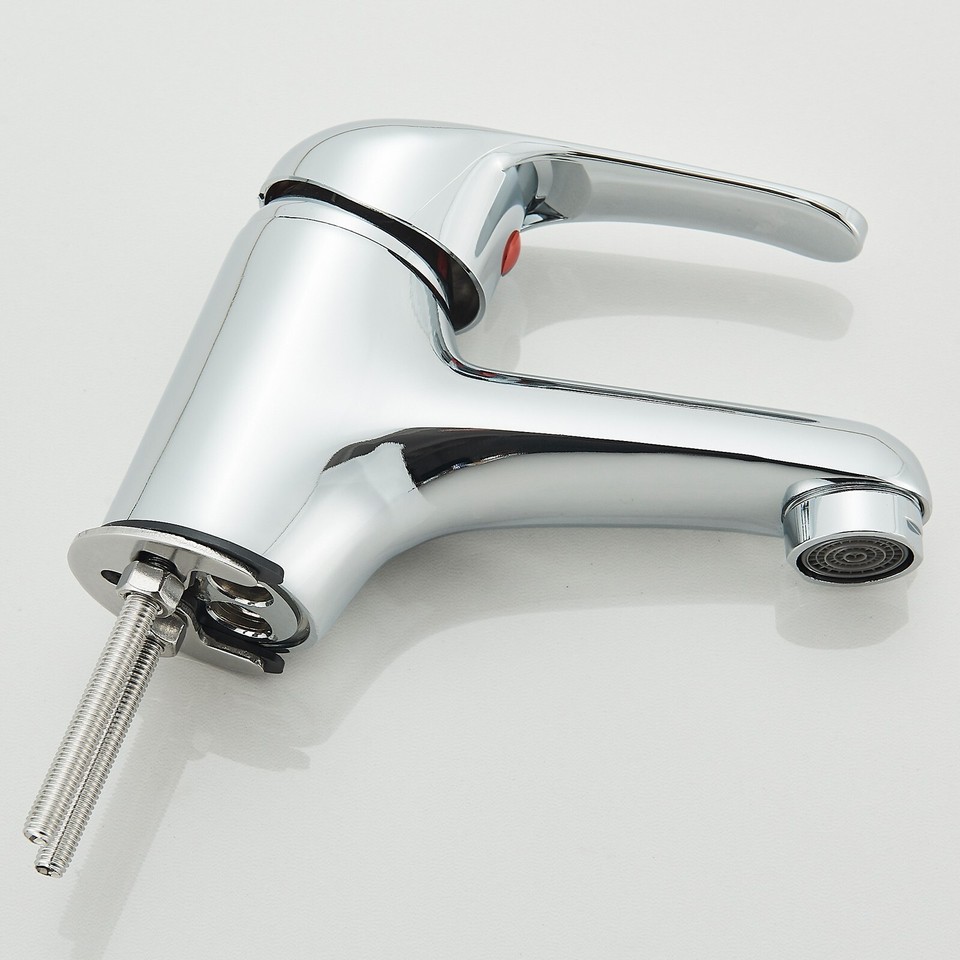Cloakroom Basin Mixer Tap Chrome Basin Sink Mono Bathroom Tap + Fixings ...