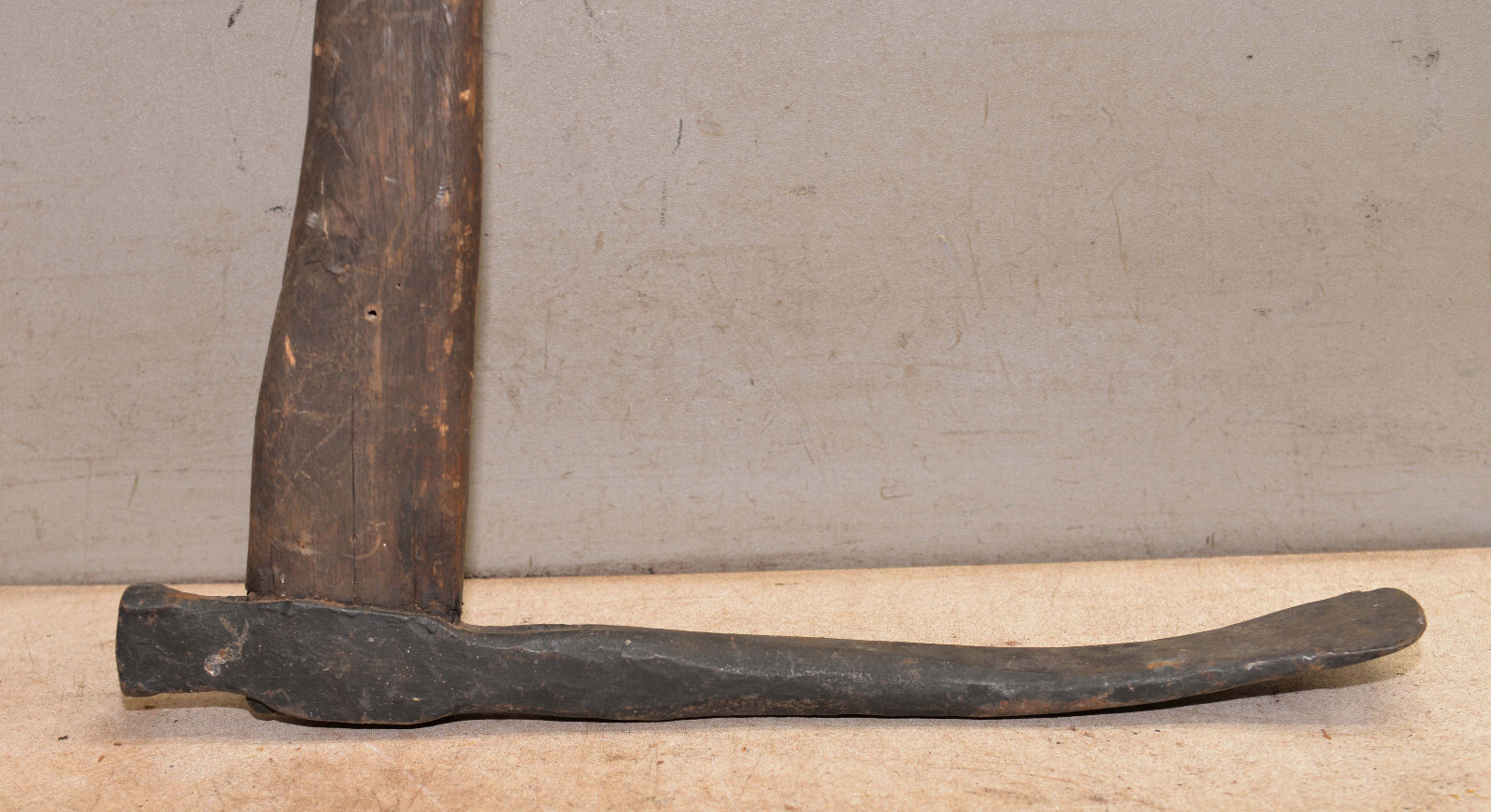 Rare antique long nose mortise axe collectible mining pick blacksmith ...