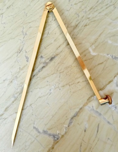 Straight Divider Compass 8" Full Brass Proportional Navigation Drafting ...