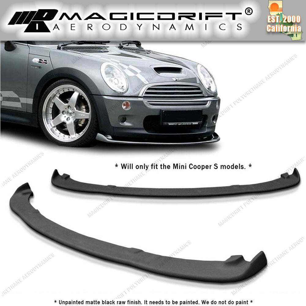 For 02-06 BMW MINI COOPER R53 H Style Add-on Front Chin Lip Spoiler ...