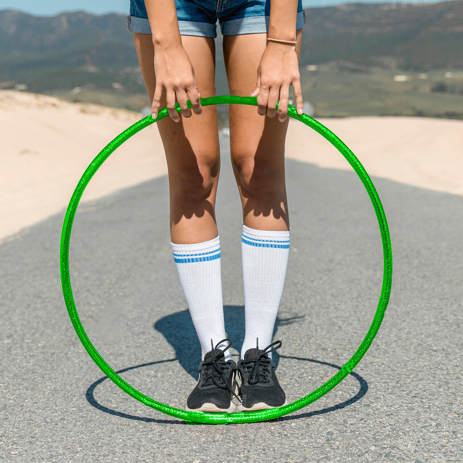 Children's Adult Plastic Hoola Hoop Multicolour Kids Fitness Activity ...