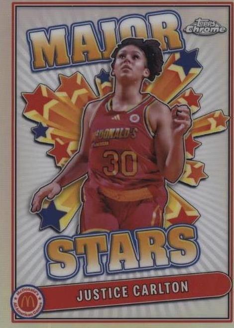 2024 Topps Chrome Mcdonald's All American - Major Star Justice Carlton ...