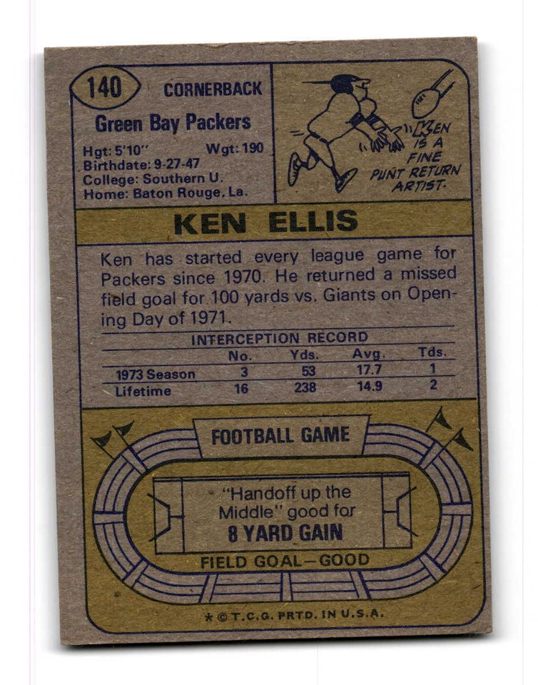 1974 Topps Ken Ellis AP 140 | eBay