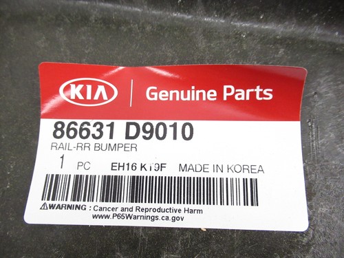 Genuine OEM Kia 86631 D9010 Rear Bumper Impact Bar Rail 2017-2019 ...