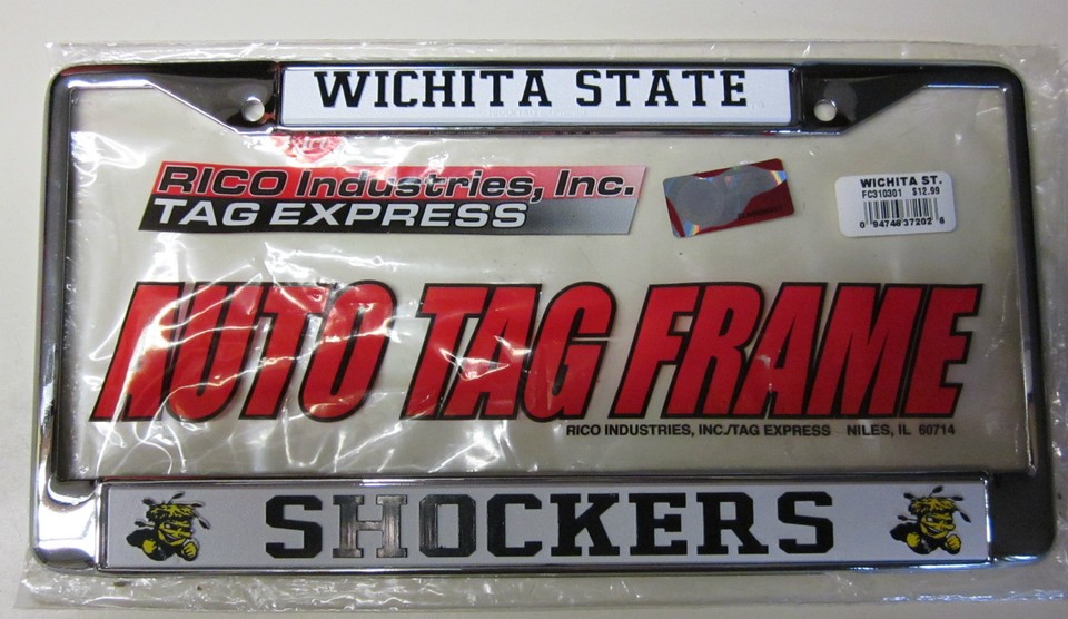 Wichita State Shockers Metal Chrome License Plate Tag Frame Cover | eBay