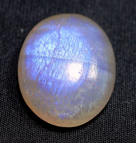 29 Ct 7X20X24 mm Natural Deep blue Silky Moonstone Oval Cabochon Gems ...