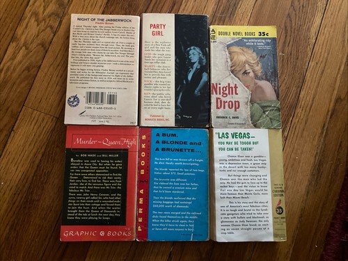 Lot Of 6 ( K ), Crime gga Pulp Vintage Paperbacks, poor condition as is ...