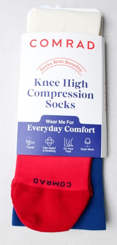 Comrad Men's Lightweight Knee High Compression Socks BM7 Multicolor Medium NWT | eBay