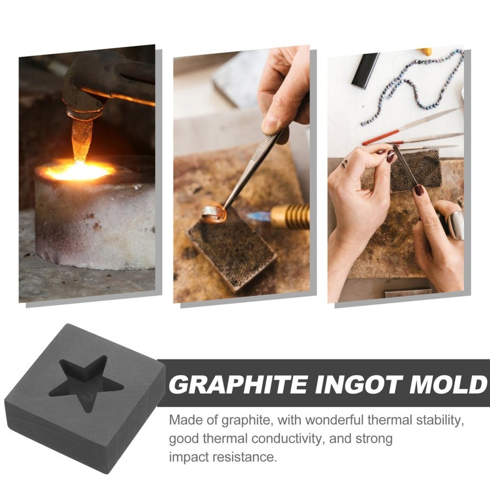 Star Shape Graphite Mold Casting Mold For Melting Refining Gold Silver ...