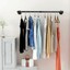 Adjustable Wall Mounted Clothes Rack Hanging Rail for Kitchen Bedroom ...