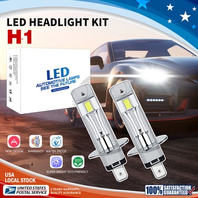 Super Bright H1 Durable LED Headlight Bulbs Kit High/Low Beam Durable ...