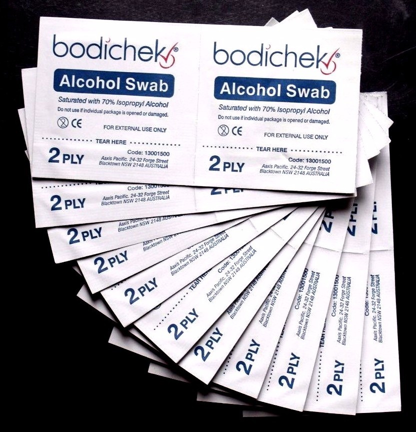 10 20 50 x Alcohol Medi Swabs Piercing Tattoo Skin pads Screen Wipes ...