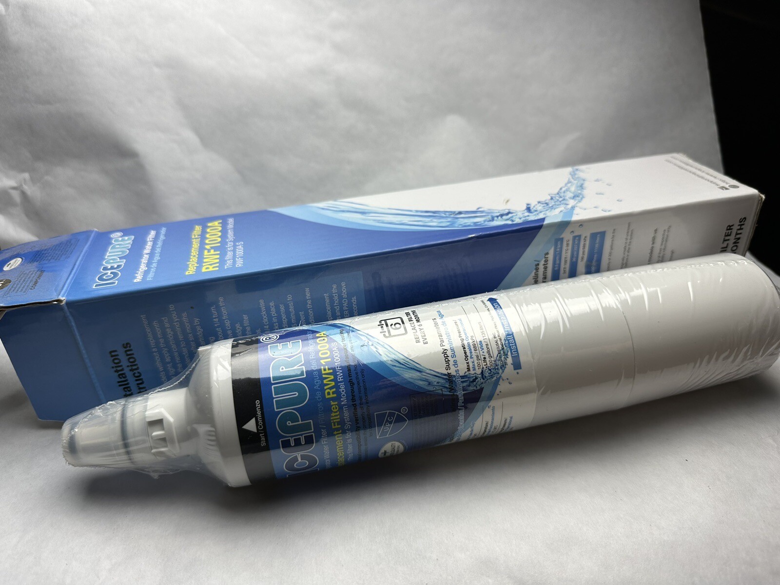 Lot Of 2 Ice pure Refrigerator water filters RWF0500A | eBay