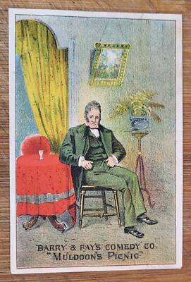 Victorian Trade Card Barry & Fay's Comedy Muldoon's Picnic Jersey City ...