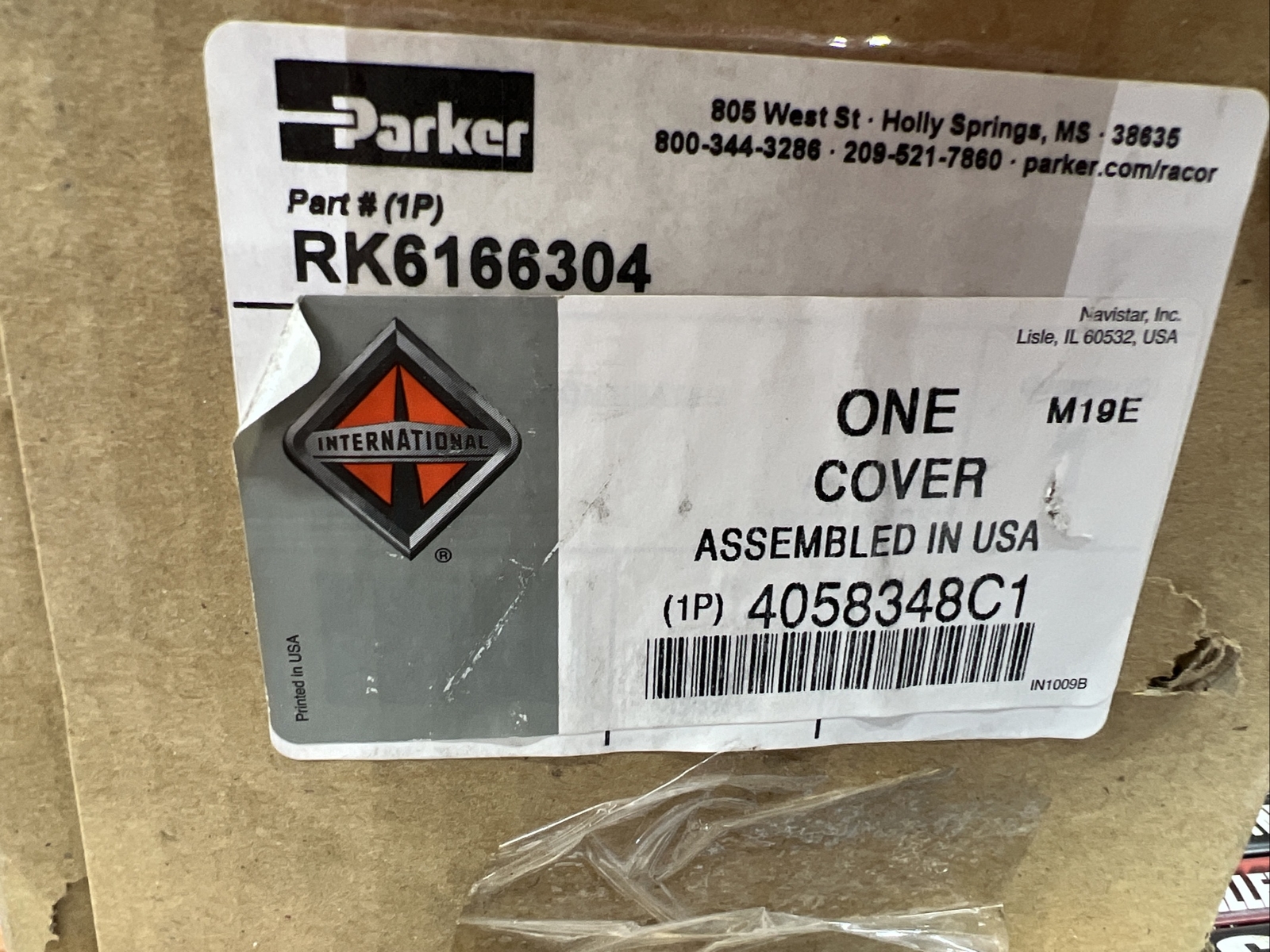 Navistar INTERNATIONAL Parker 4058348C1 Return Fuel Heat Cover Service ...