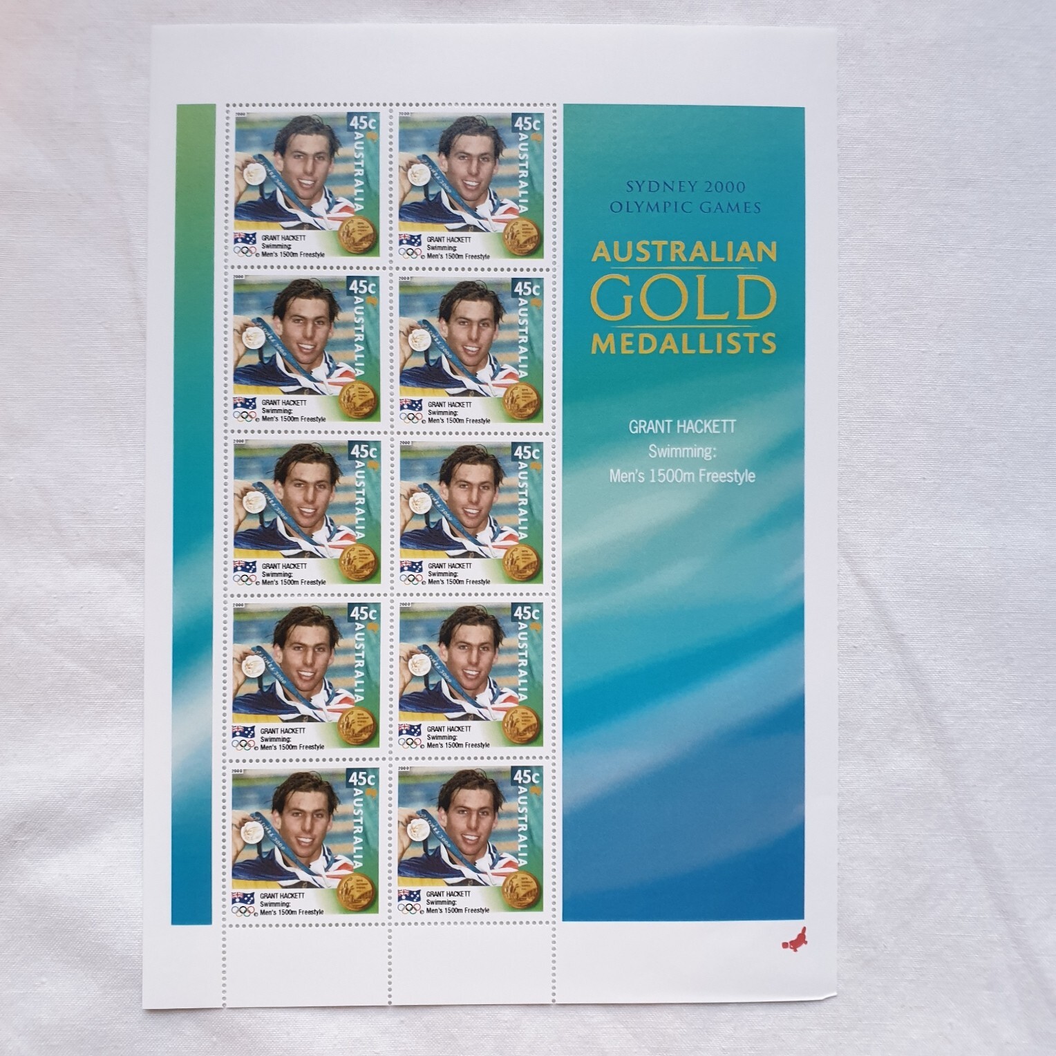 Australian Stamp Sheets Sydney Olympics 2000 Gold Medalists Full Set ...