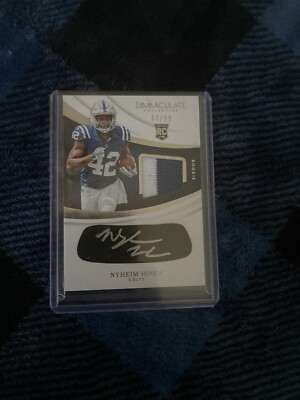 nyheim hines eyeblack auto #/99 Immaculate Rookie Autograph Buffalo ...