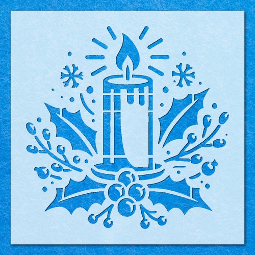 Christmas Candle Stencil, Mylar Airbrush Painting Wall Art Crafts | eBay UK