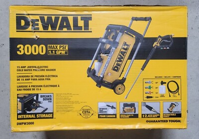 DeWALT 3000 MAX PSI 1.1 GPM 15 AMP Brushless Jobsite Pressure Washer ...