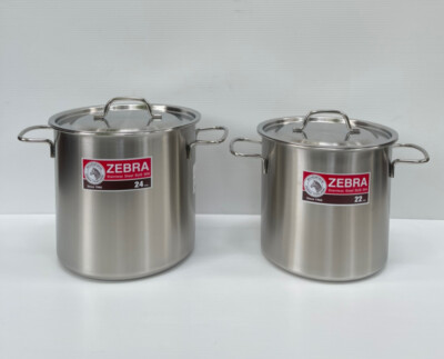 Thai Traditional Zebra Brand Stainless Steel Stockpot Stew Pot Size 22 ...