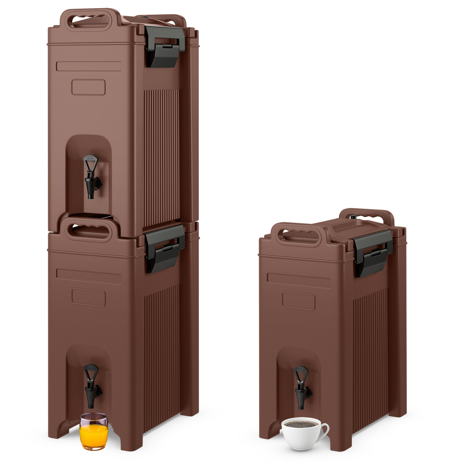 3PCS Insulated Beverage Server/Dispenser 5 Gallon Hot & Cold Drinks w ...