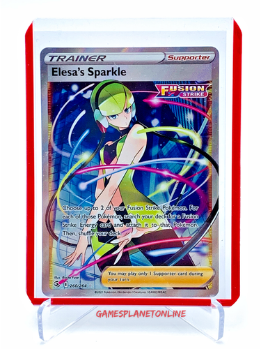 ELESA'S SPARKLE 260/264 FULL ART Ultra Rare TRAINER Card 💞 FUSION ...