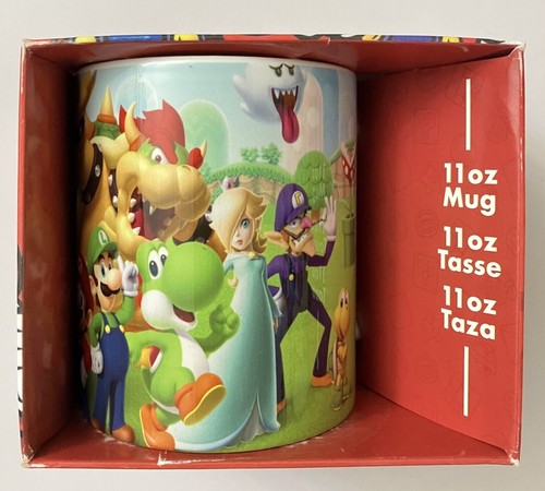 Nintendo Switch "Super Mario" Main Character Group Shot Ceramic Mug ...