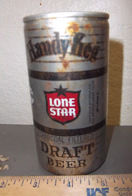 Lone Star Draft beer can, handy keg style, unusual bottom, great ...