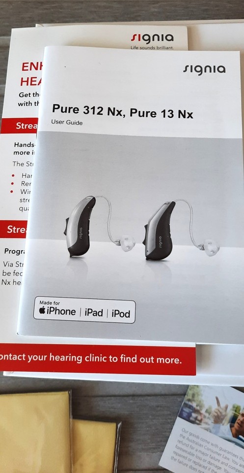 Signia Pure 312 Nx Hearing Aid Set – CROS Pair + Case CE 0123 ...