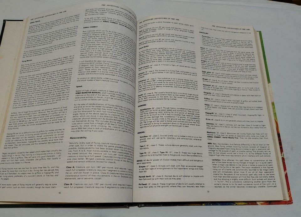 AD&D Players Handbook 6th & Dungeon Masters Guide 1st Rev Gygax TSR ...
