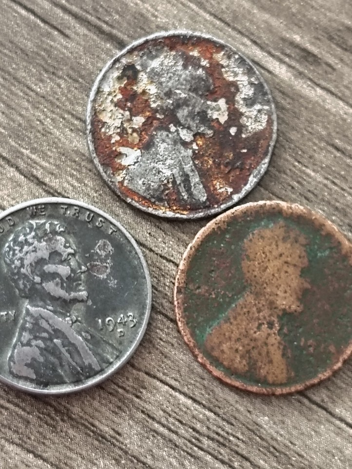 "Rare" 1943 Error Wheat Back 1 copper penny and two steel/copper mix on ...