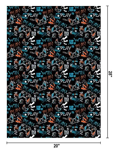 Gaming Birthday Wrapping Paper for Boys Gaming Wrapping Paper(12 sheets ...