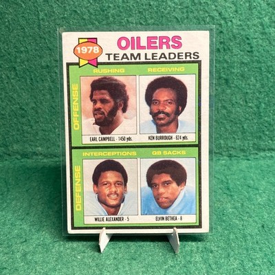1979 Topps Football / Houston Oilers Team Checklist, Earl Campbell #301 ...