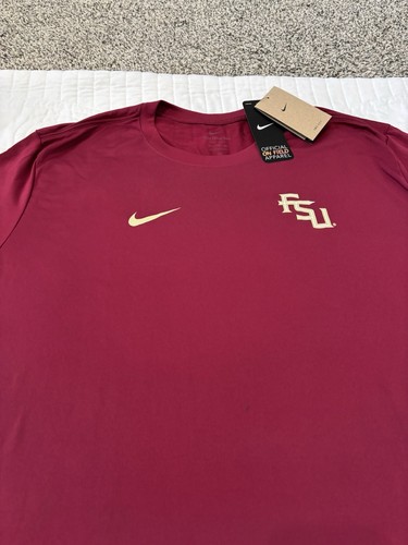 Nike Florida State Seminoles Red Short Sleeve Shirt Tee 2XL Dri-Fit NWT ...