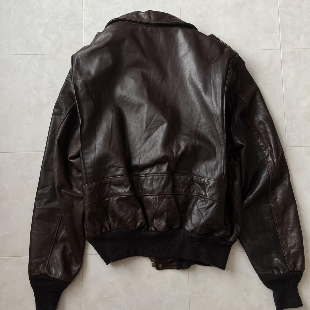 Schott Men's A2 Flight Jacket Boa Liner Size44 Leathe… - Gem