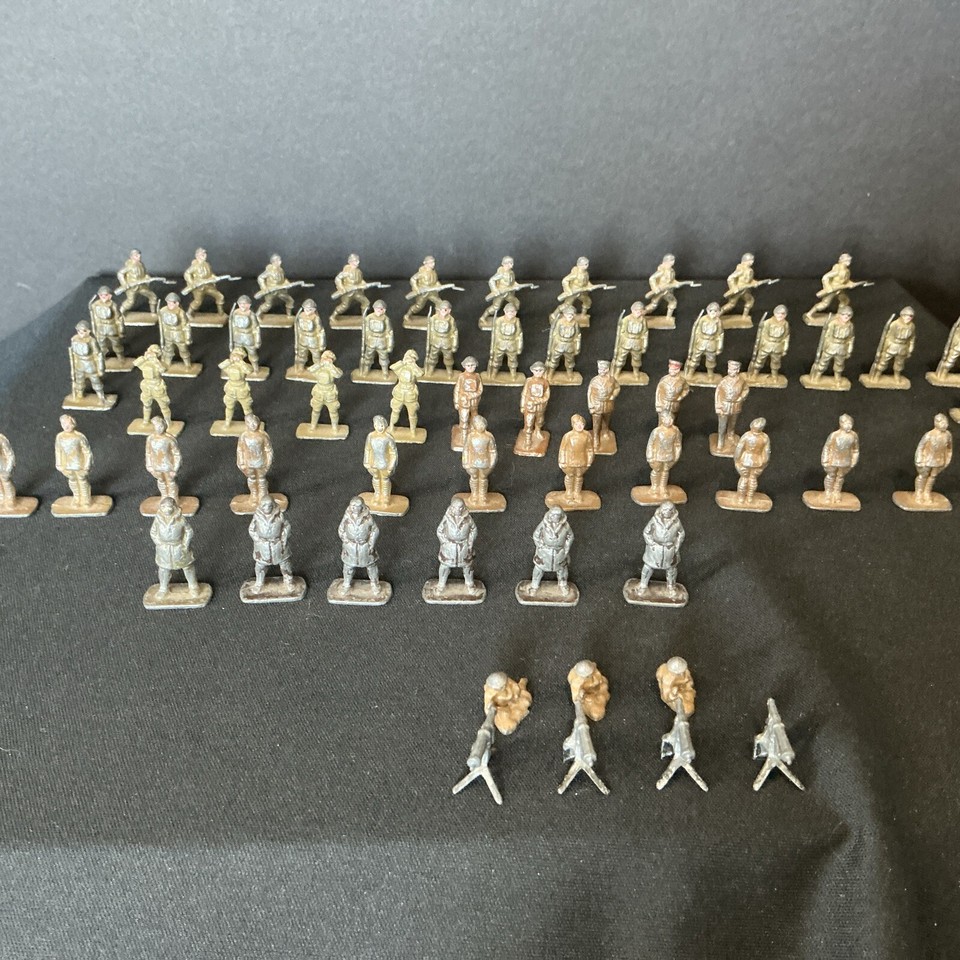 vintage metal toy soldiers lot 60 sixty figures | eBay